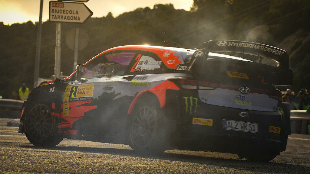 Oliver Solberg auch bei der Rallye Monza im WRC-Auto von Hyundai ...